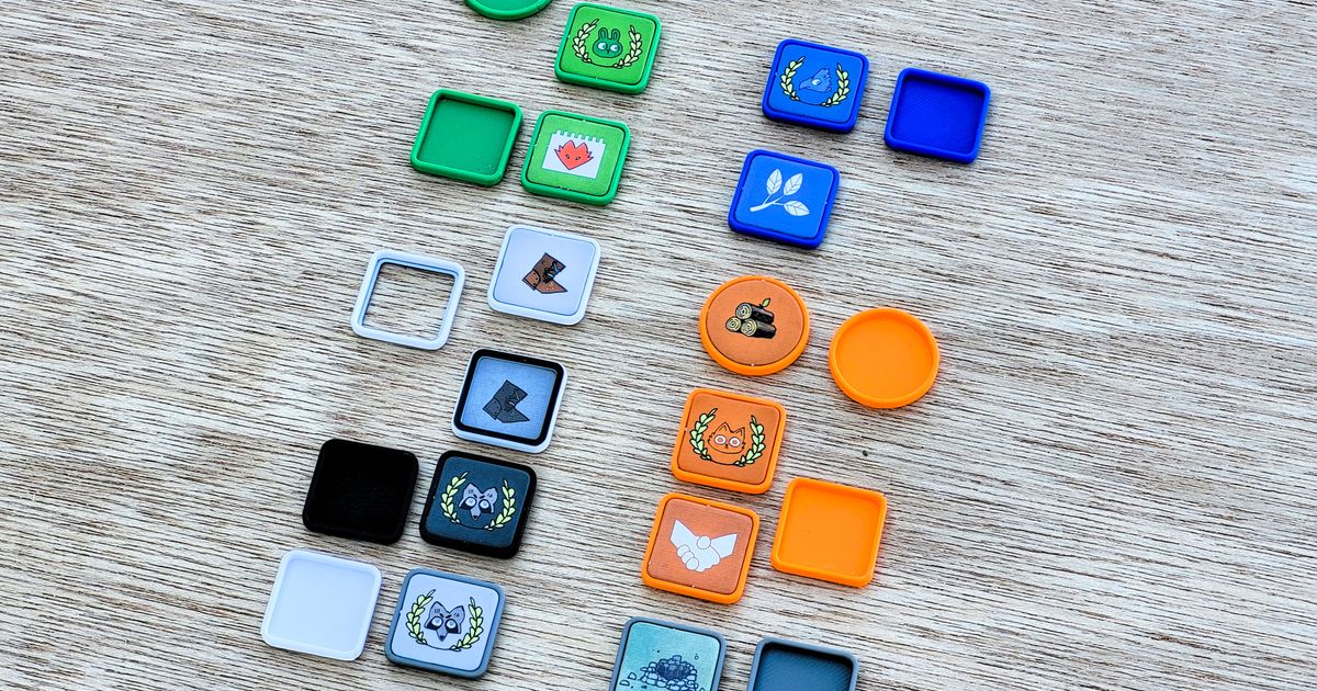 Root Board Game Token Inserts by Beaver | Download free STL model ...