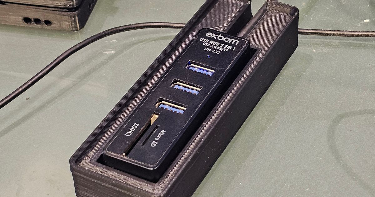 Gridfinity Hub USB Exbom 5 em 1 by Theo Carvalho | Download free STL ...