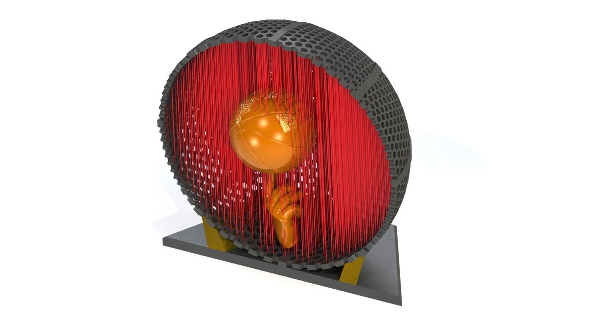 Suspended Basketball Hand Spinning by 3dxav | Download free STL model ...
