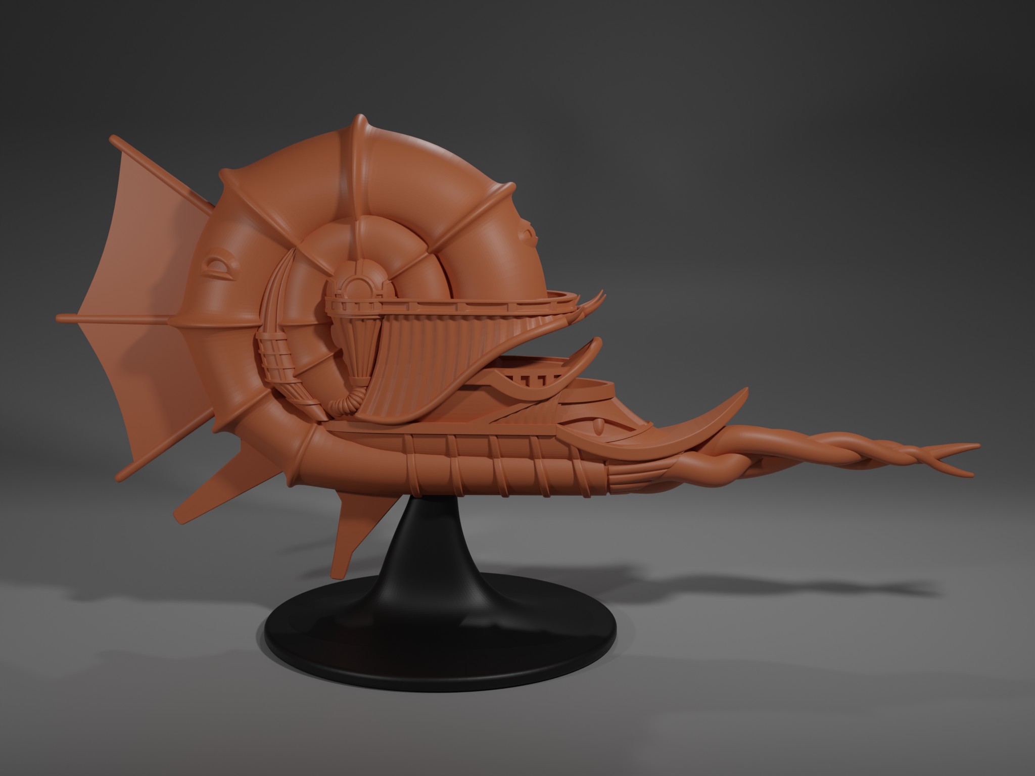Illithid Nautiloid Miniature Mind Flayer Spelljammer Ship from DnD by ...