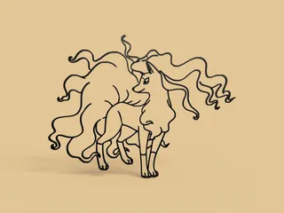 alolan ninetales coloring pages