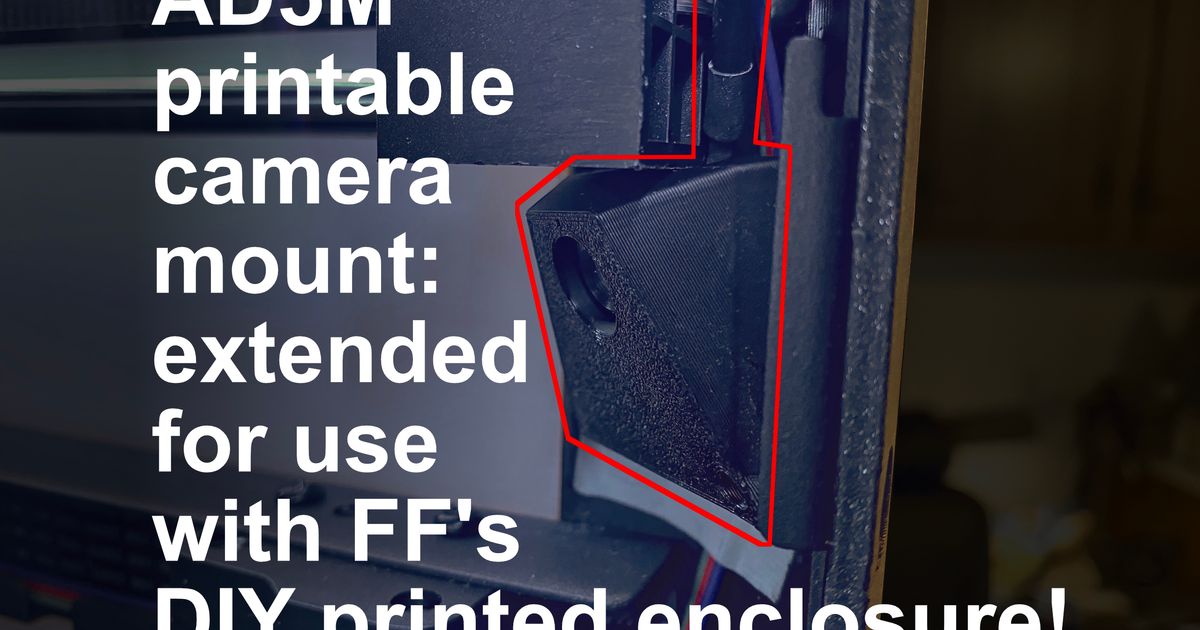 Flashforge Adventurer 5M (AD5M) Printed Camera Mounts (two to choose ...