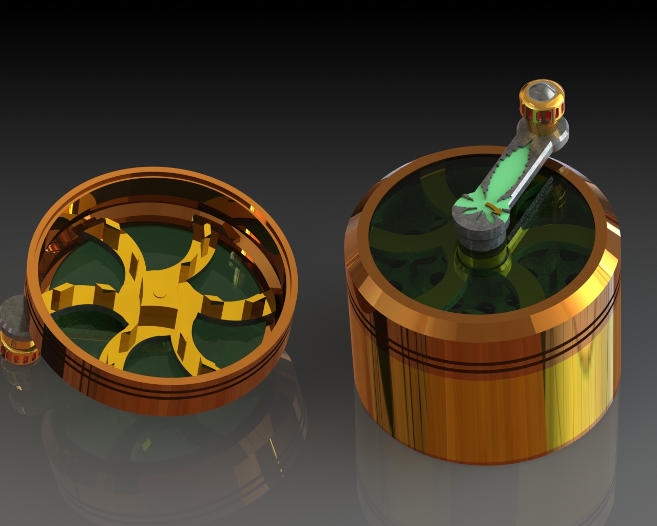 WEED GRINDER WITH ROTARY HANDLE von 3dxav | Kostenloses STL-Modell ...