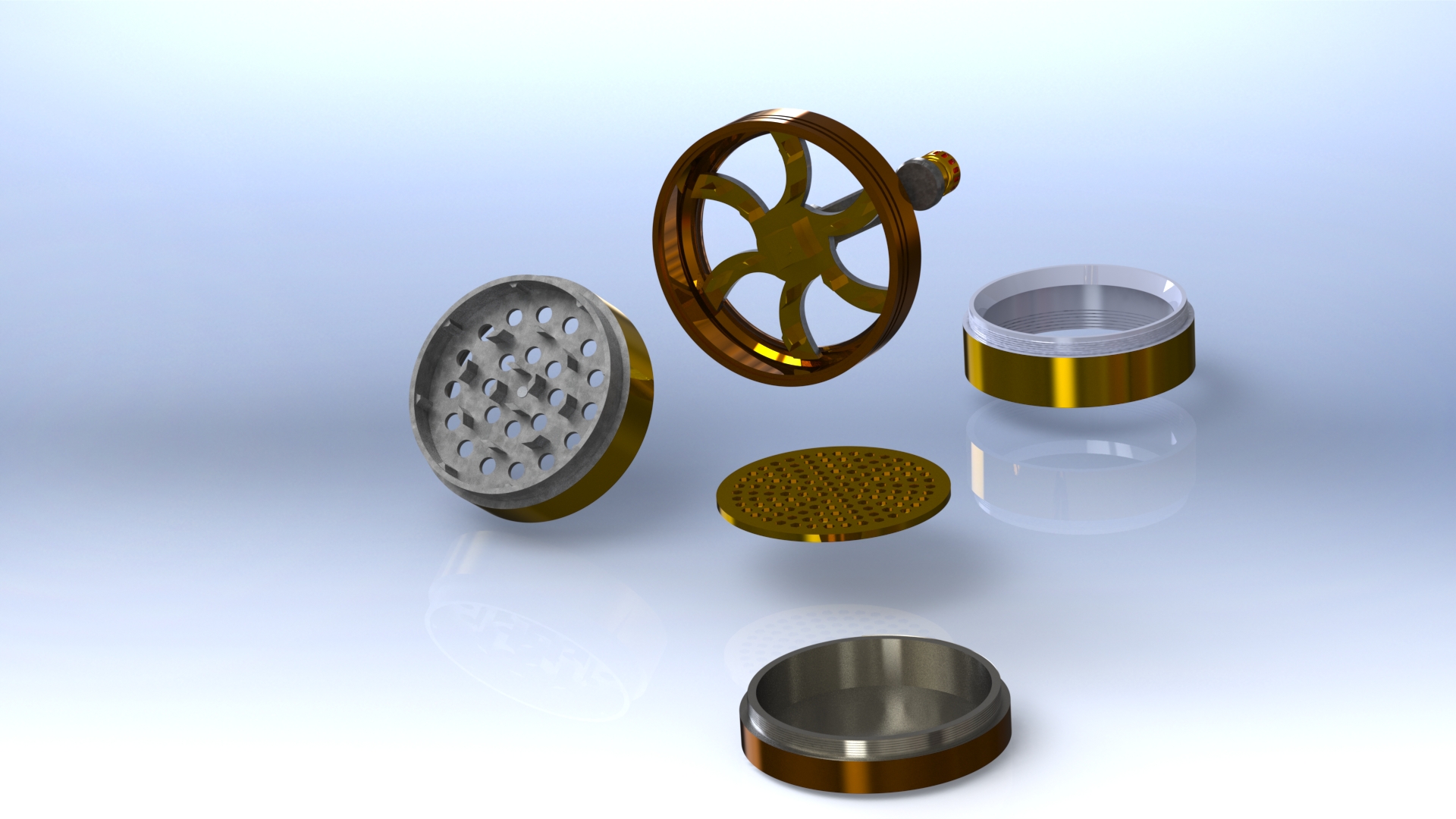 WEED GRINDER WITH ROTARY HANDLE von 3dxav | Kostenloses STL-Modell ...