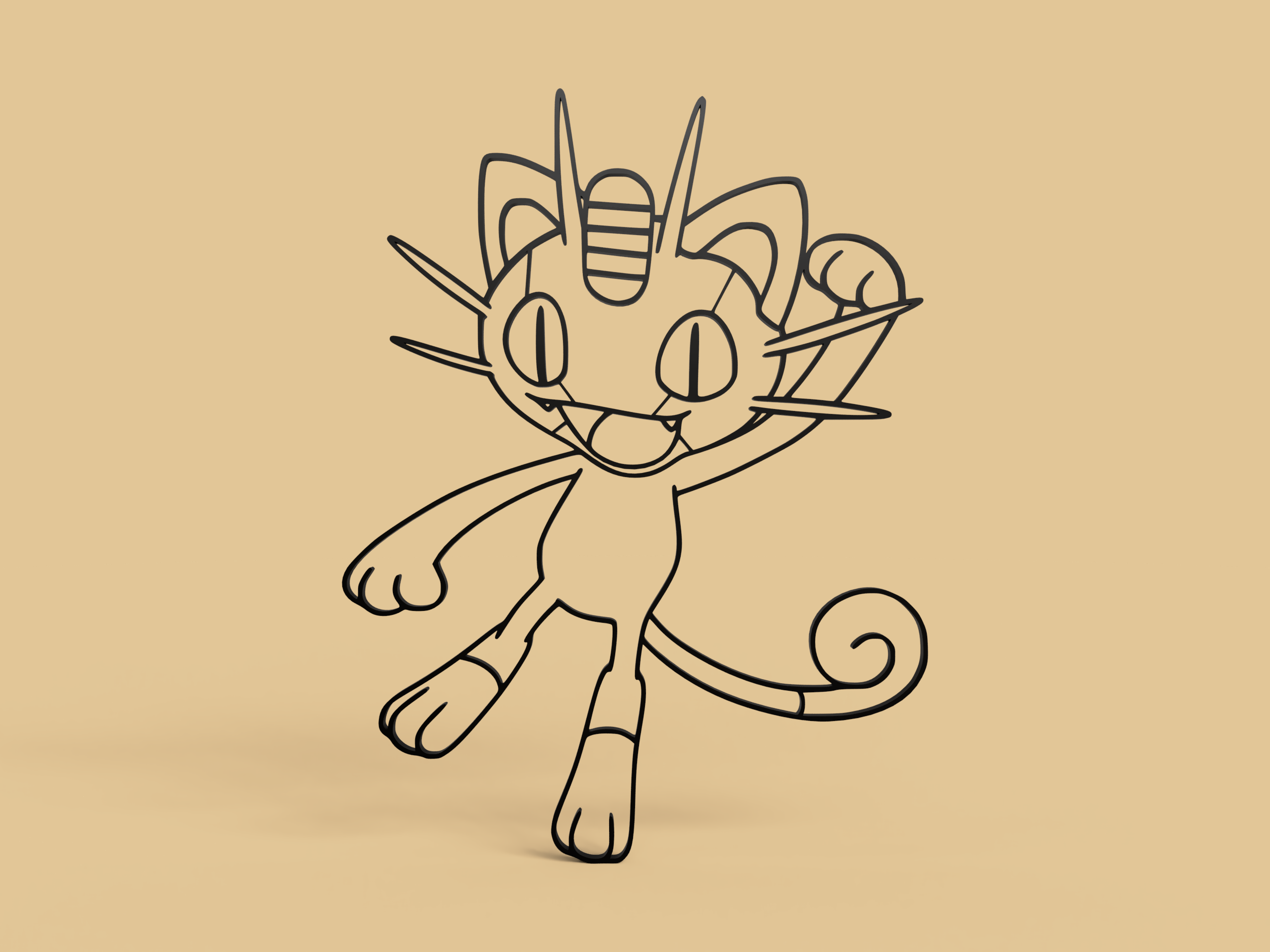 Meowth Wall Art by Gelo | Download free STL model | Printables.com