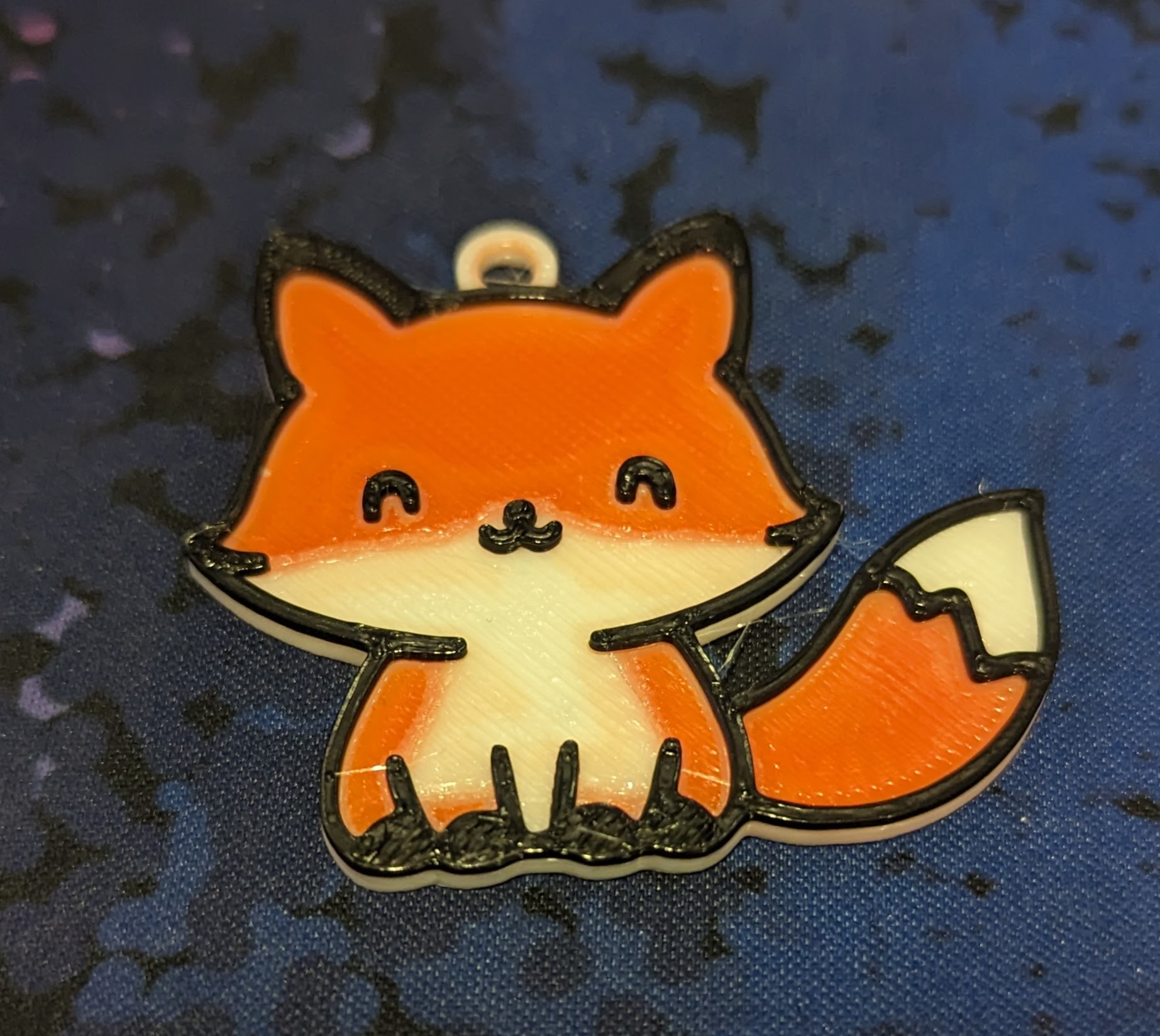 Cute Fox Keychain with color by Michael Mandel | Download free STL ...