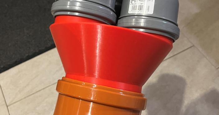 Adapter 3x DN75 to 1x DN110 by Ronny Beger | Download free STL model ...