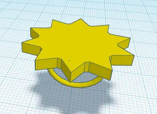 Star ring by Tj | Download free STL model | Printables.com