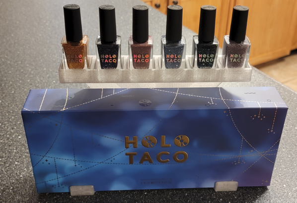 6 slot Holo Taco Collection box w/ nail polish display by ...