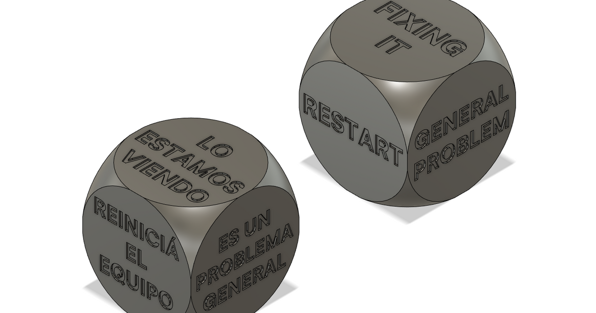 DADO IT DICE - EN & ES by Gabot | Download free STL model | Printables.com