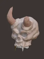 Cute demon skull by ElLosteaux | Download free STL model | Printables.com