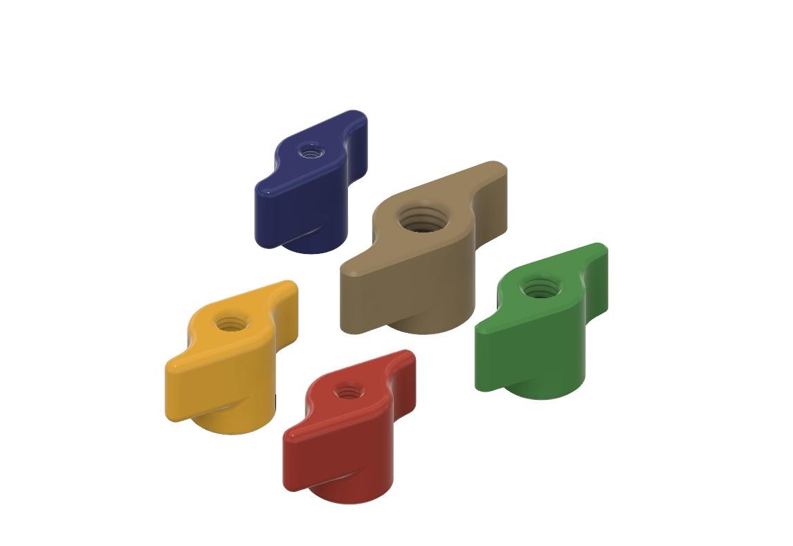 Wingnut M3 M4 M5 M6 M8 M10 by Thomas | Download free STL model ...