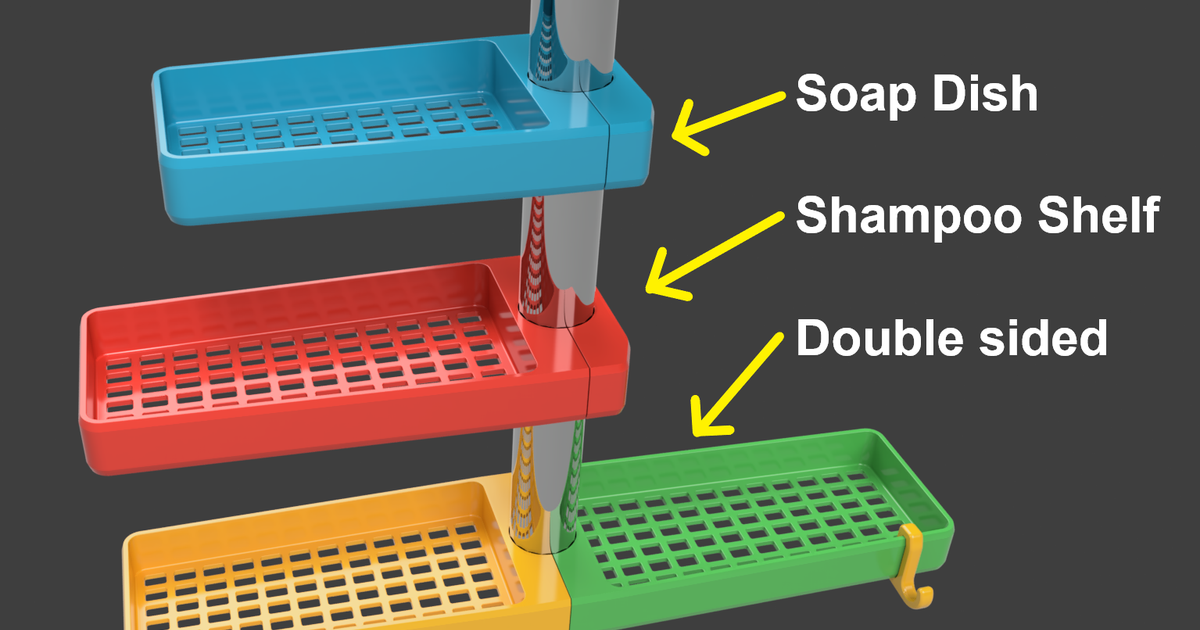 Modular Shower Shelves by ThreeD-Michael | Download free STL model ...