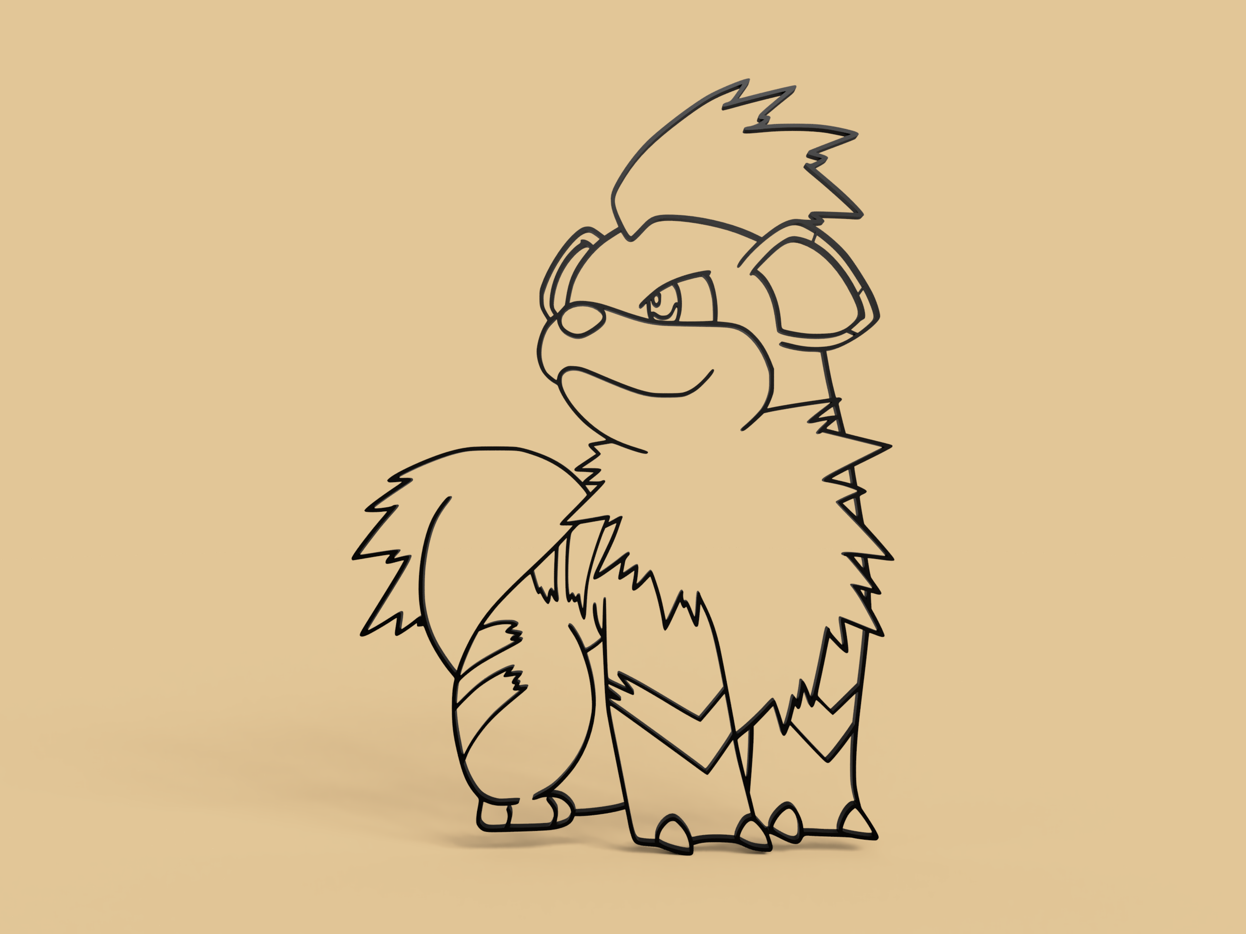 Growlithe Wall Art by Gelo | Download free STL model | Printables.com