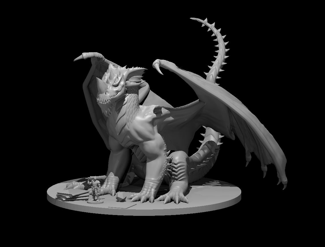 Blue Dragon Playing D&D by MZ4250 | Download free STL model ...