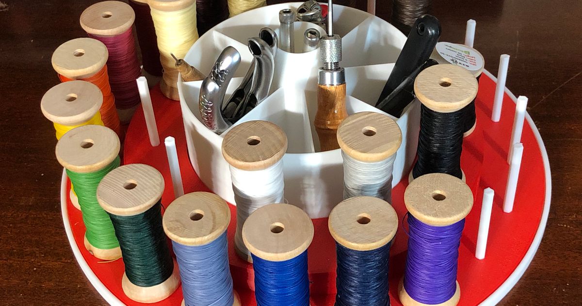 Leather Thread Spool Organizer by Florian | Download free STL model ...