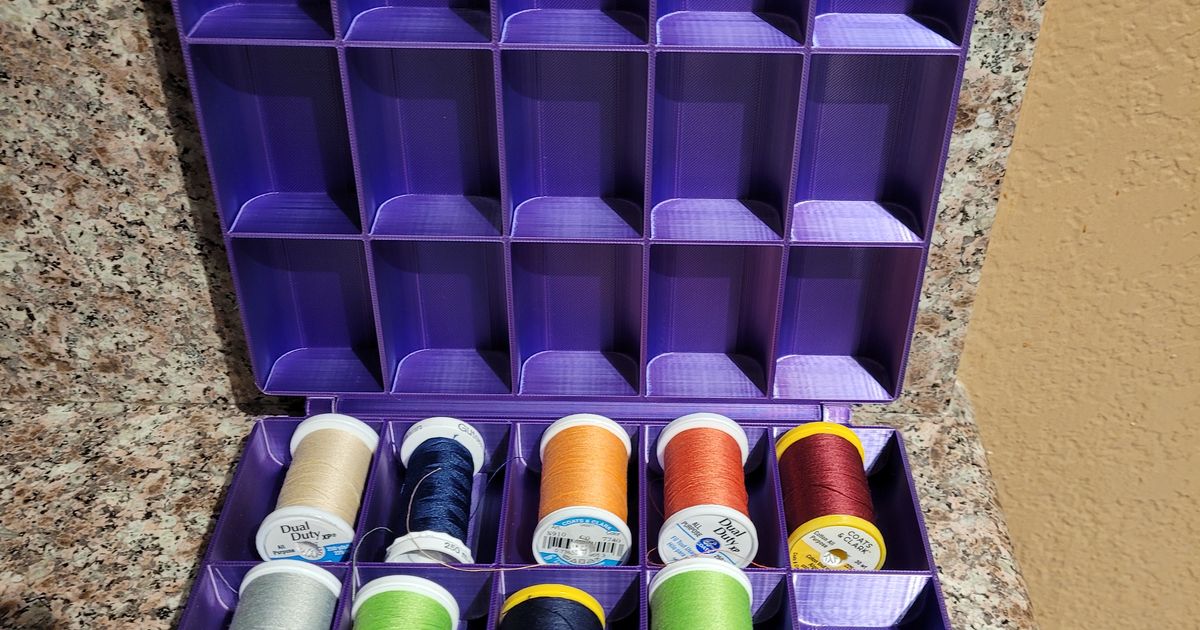 Box Organizer for Sewing Thread/Spools by Dunadan | Download free STL ...
