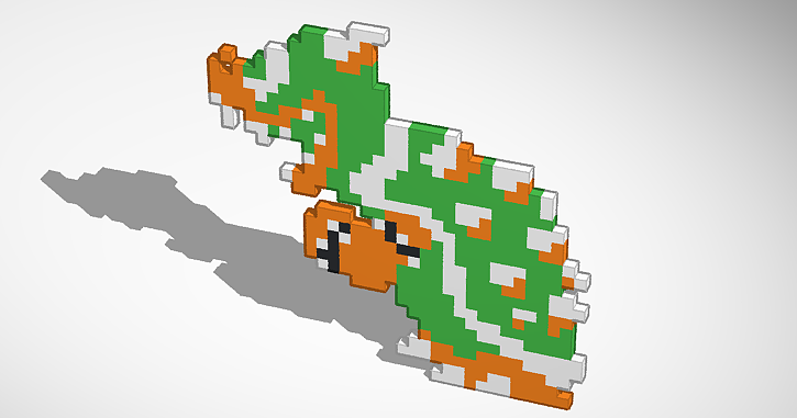 8-bit Bowser by LeLameUsername | Download free STL model | Printables.com