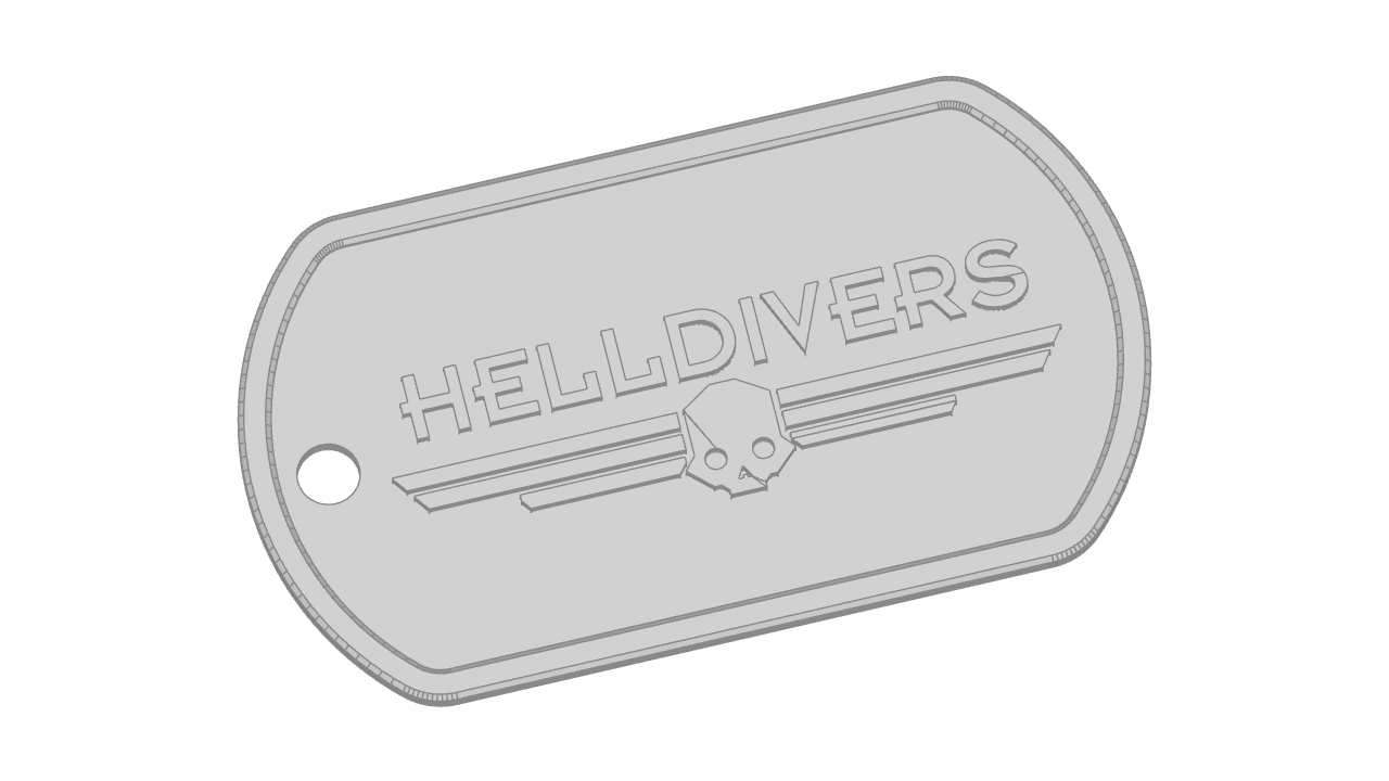 Helldivers Dog Tag Keychain v1 by harry_hood12 | Download free STL ...