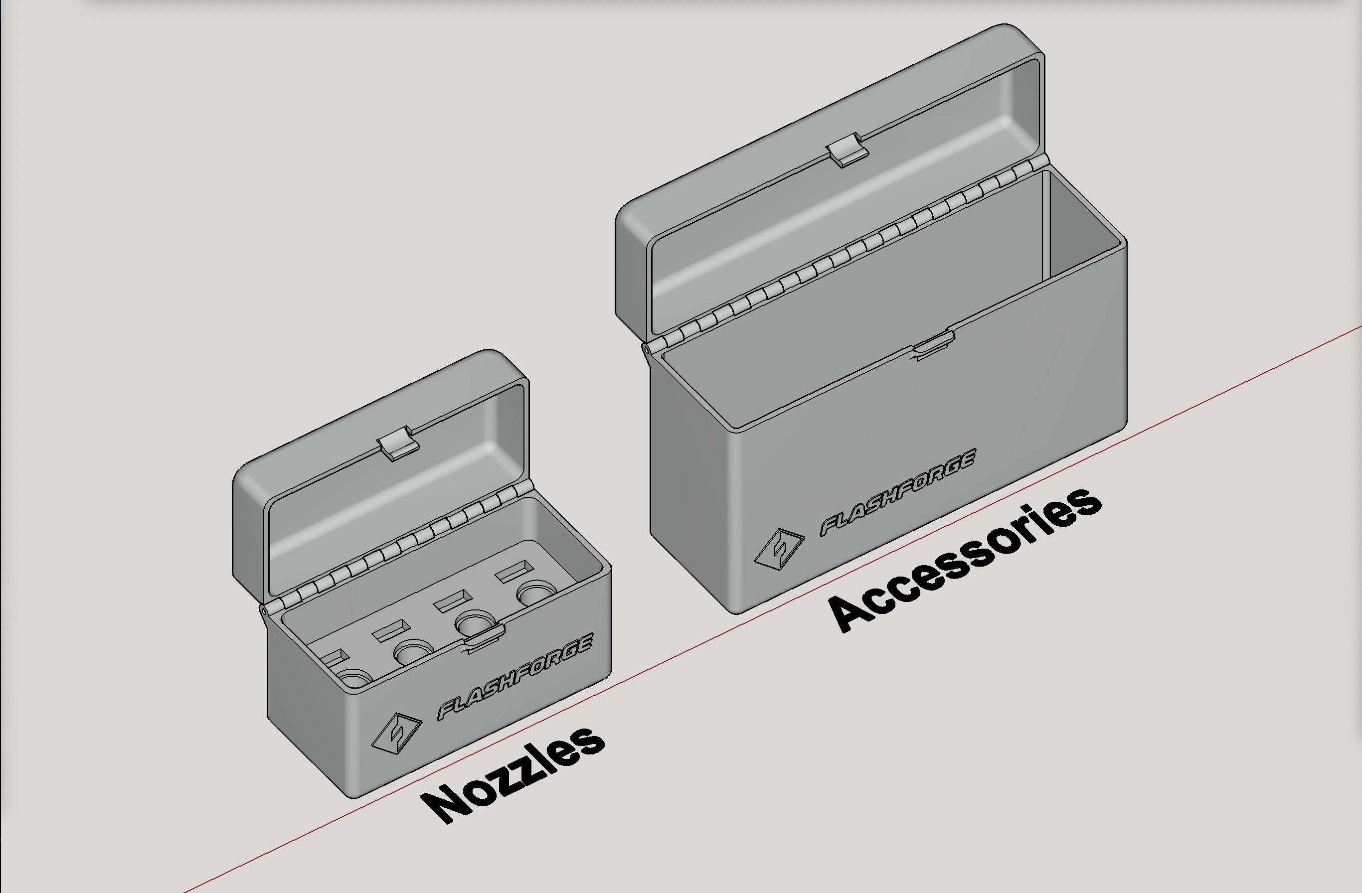 Flashforge Adventurer 5M (AD5M) Nozzles Box and Accessories Box - two ...