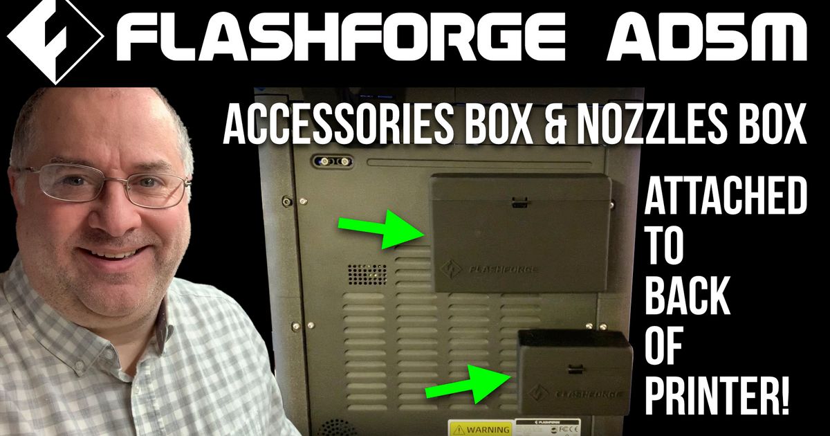 Flashforge Adventurer 5M (AD5M) Nozzles Box and Accessories Box - two ...