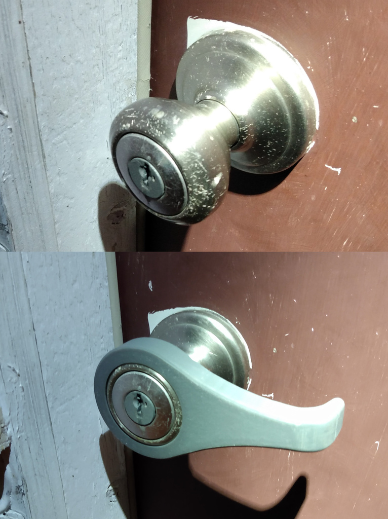 Robust Parametric Doorknob Levers (SCAD) by permanentbrownmark ...