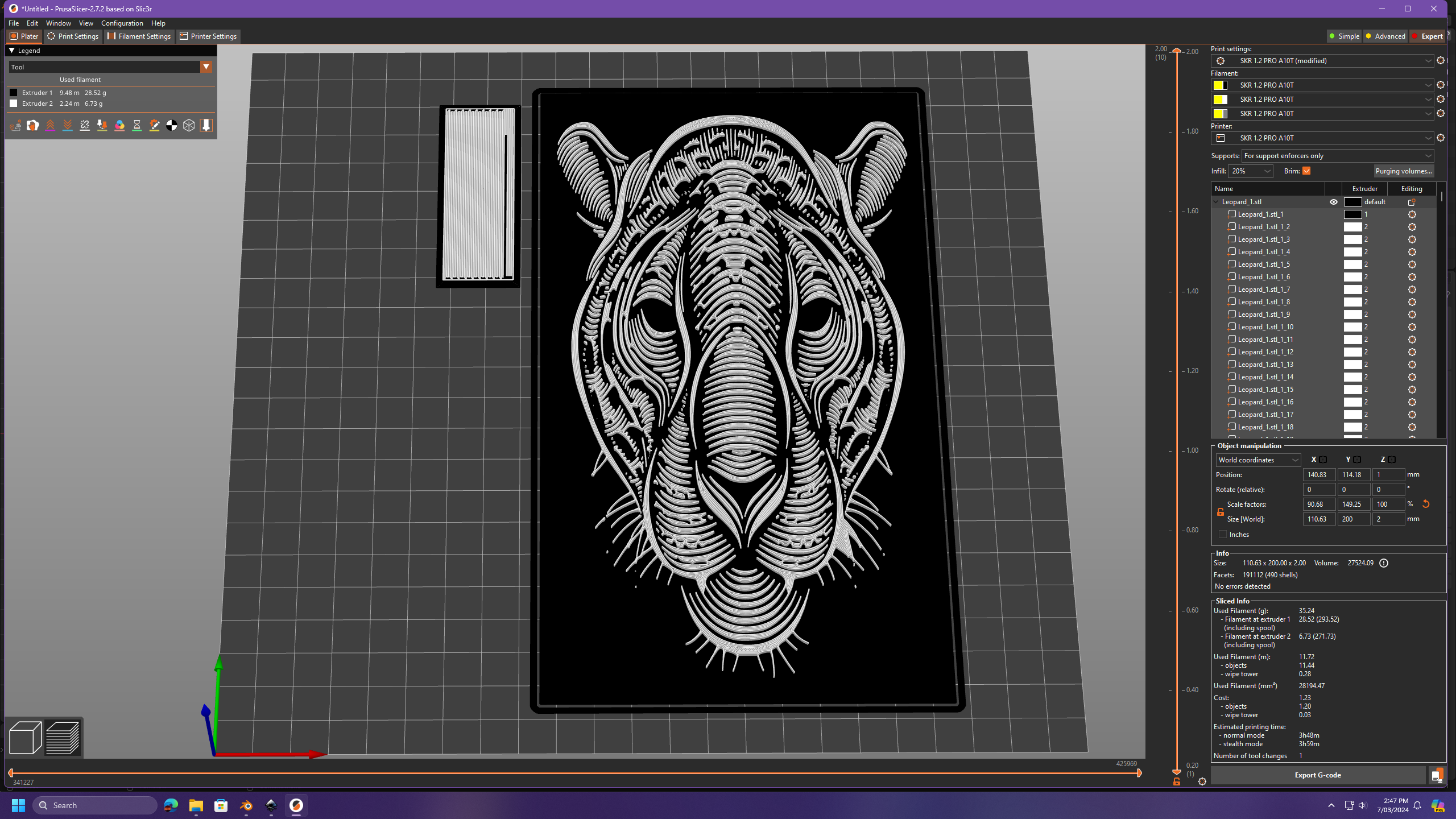 Leopard Portrait 1 by Clod Stomper Productions | Download free STL ...