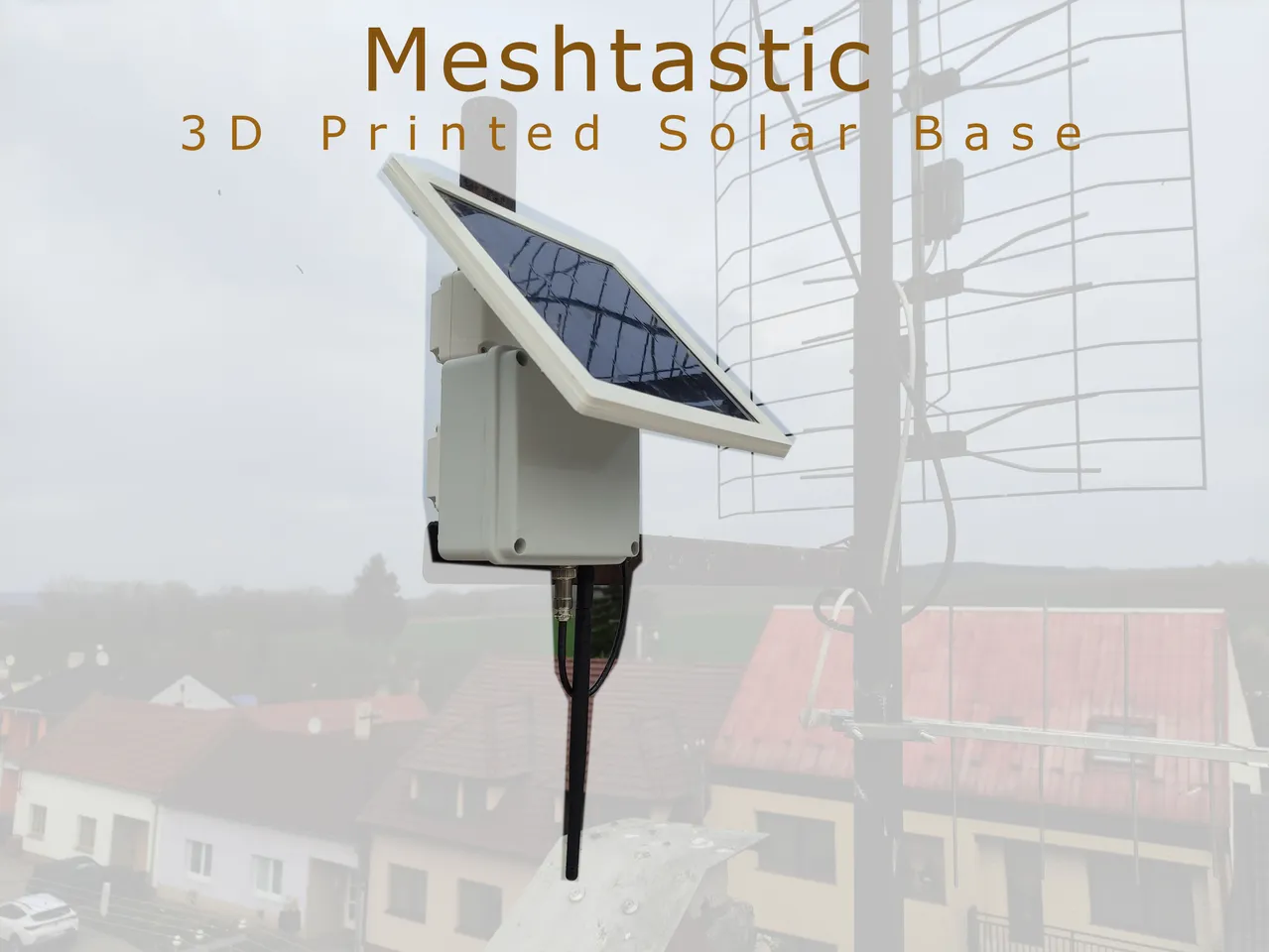 Meshtastic Router Base and Solar Bracket by Vlastimil | Download free ...