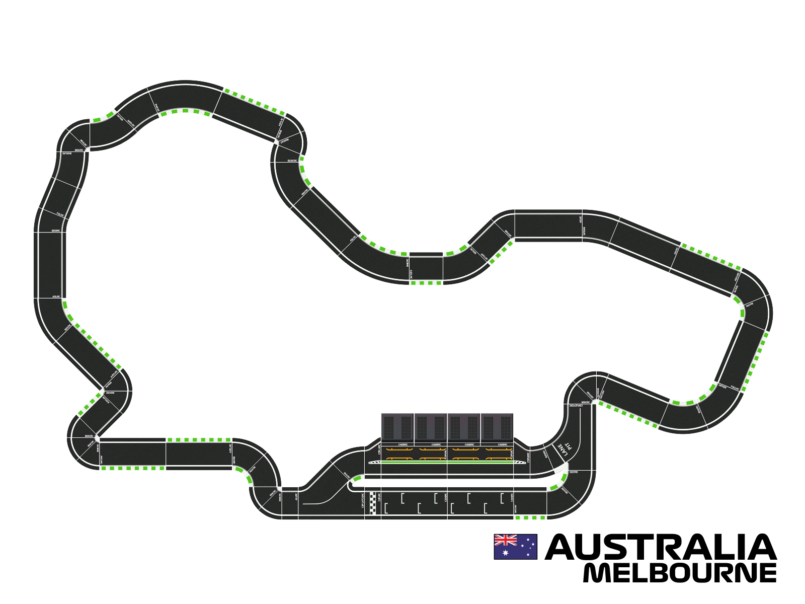 Racing Circuits - building kit - Australia Melbourne Grand Prix by ...