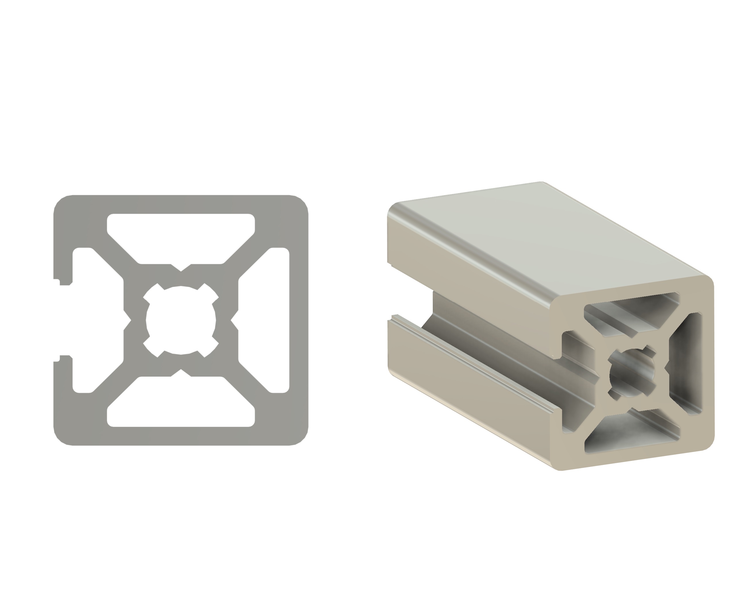 20x20 Aluminium Extrusion C profile by 13lubushby | Download free STL ...