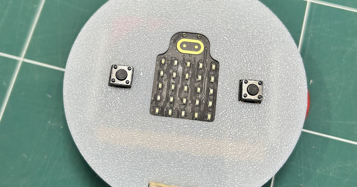 Round minimalist cover for Microbit V2 by Ziv Botzer | Download free ...