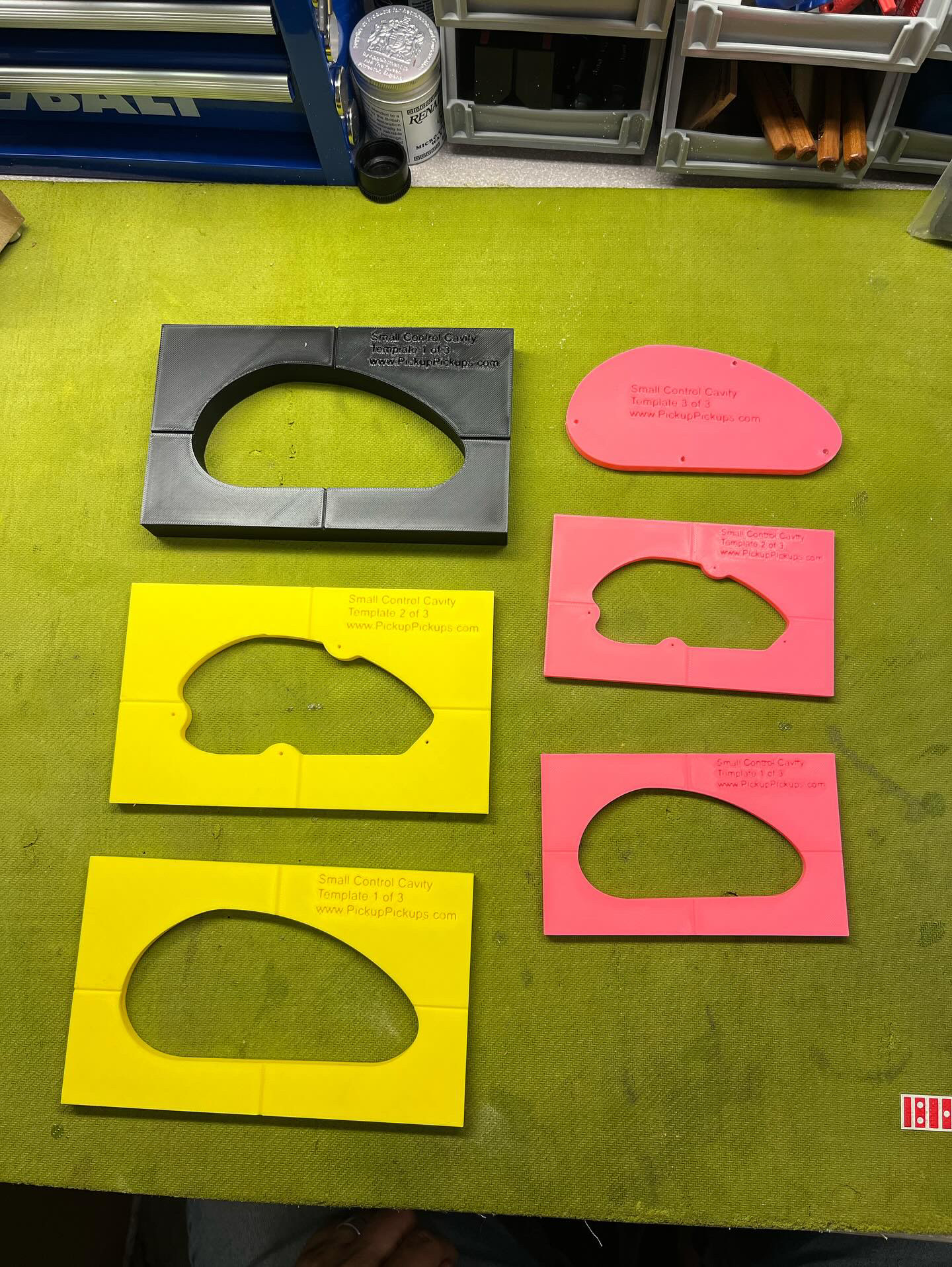 Small Electric Guitar Control Cavity Router Template by Pickup Pickups ...