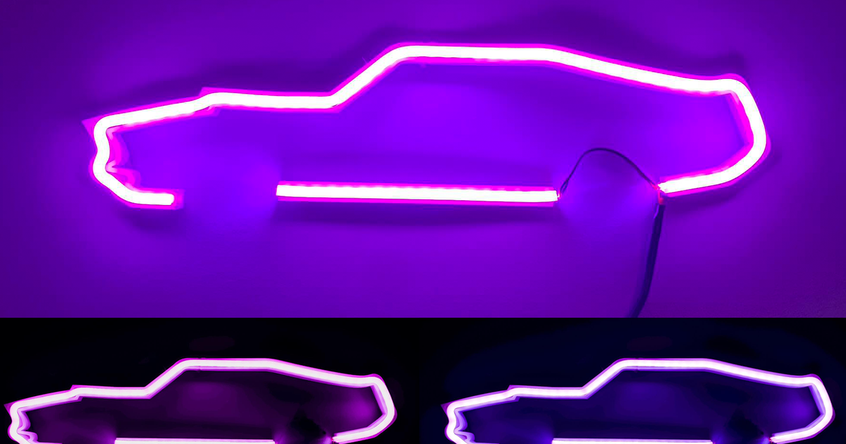 Muscle Car Neon LED by Beniuuu | Download free STL model | Printables.com
