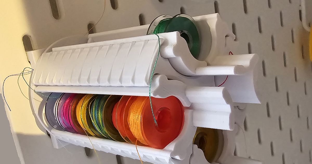 Skadis sewing thread drum holder. by Robbycor | Download free STL model ...