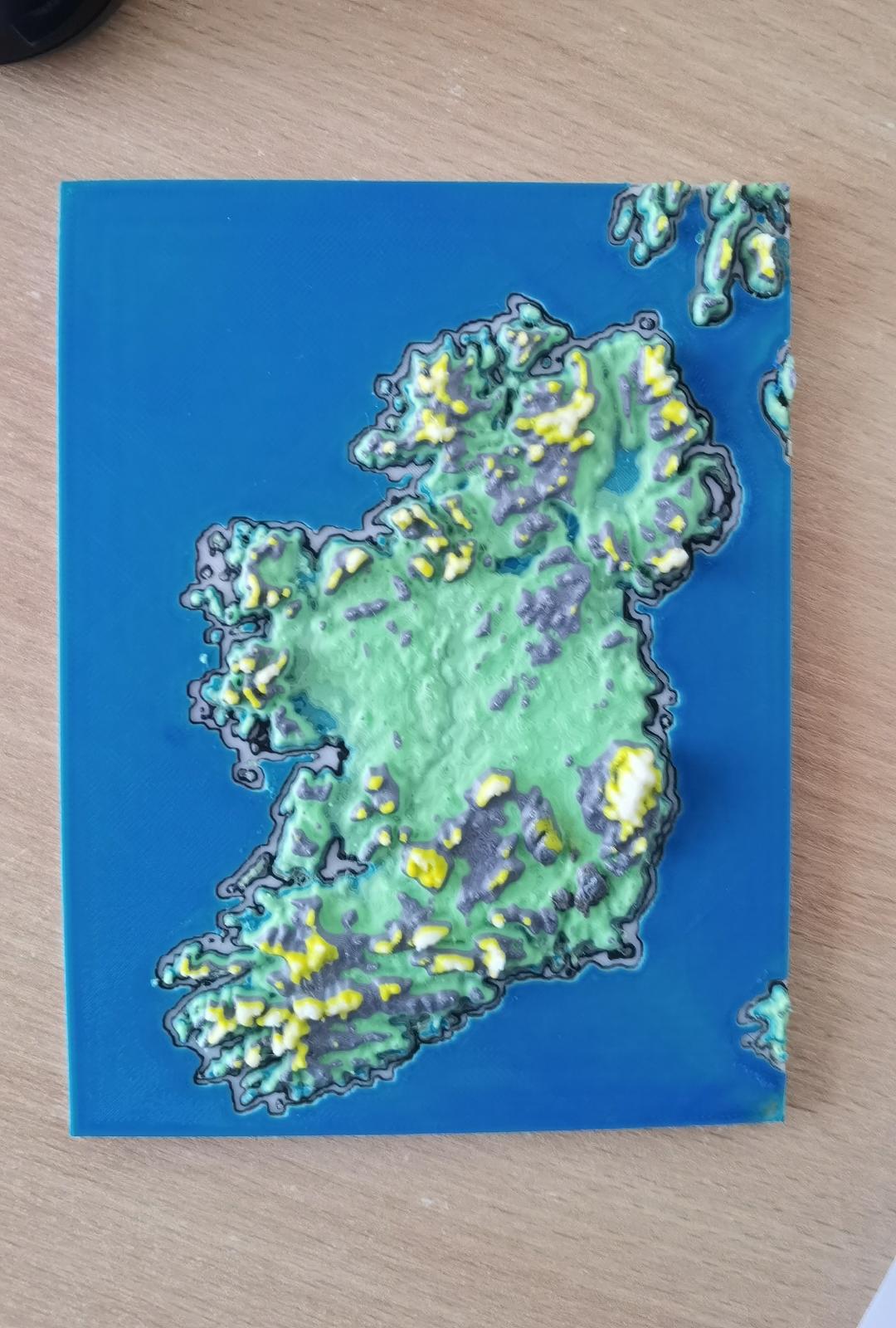 Island of Ireland Topographical Map by CHLimerick | Download free STL ...