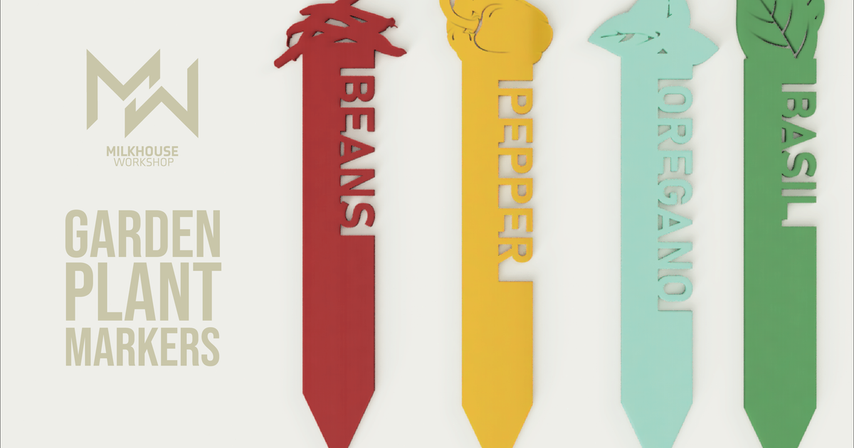 Garden Plant Markers by Milkhouse Workshop | Download free STL model ...