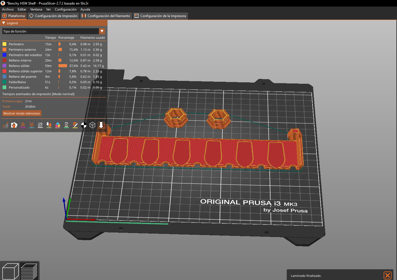 Honeycomb Wall Benchy HSW Shelf por Shizoru Saito | Descargar modelo ...