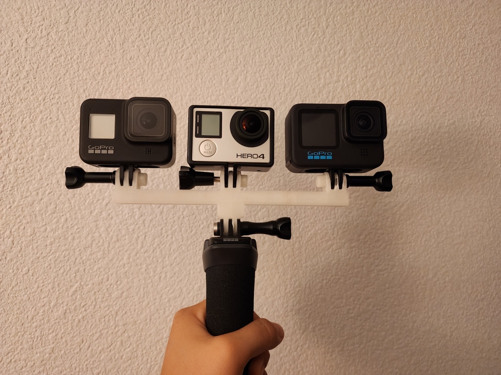 Mulit Gopro mount for comparisions by printingstuff | Download free STL ...