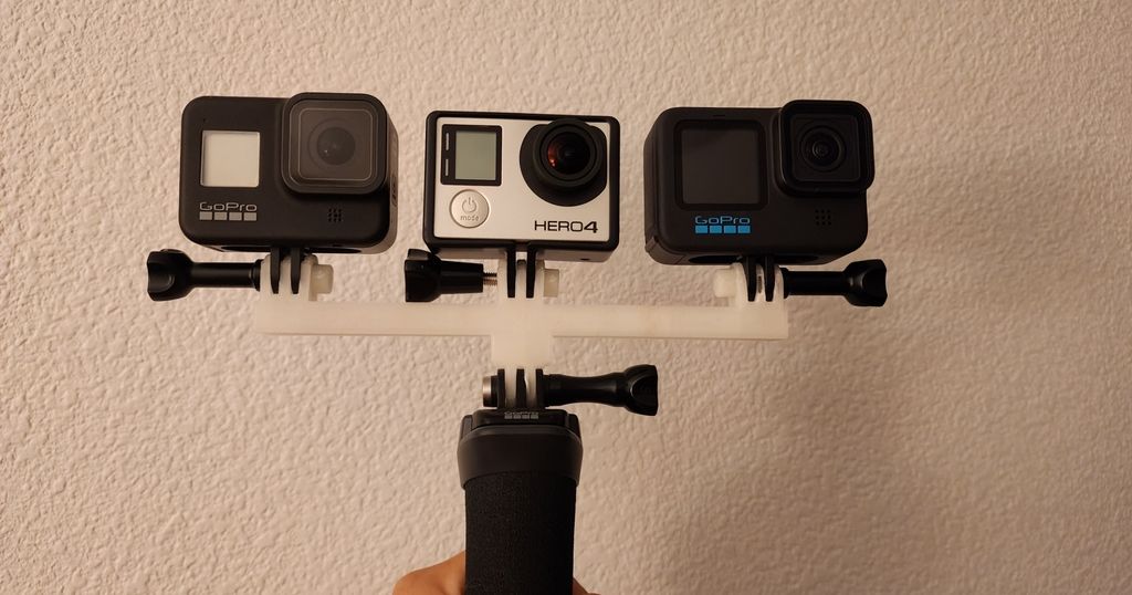 Mulit Gopro mount for comparisions by printingstuff | Download free STL ...