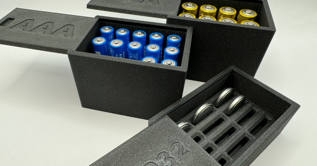 Sliding lid battery storage boxes by Stigern | Download free STL model ...