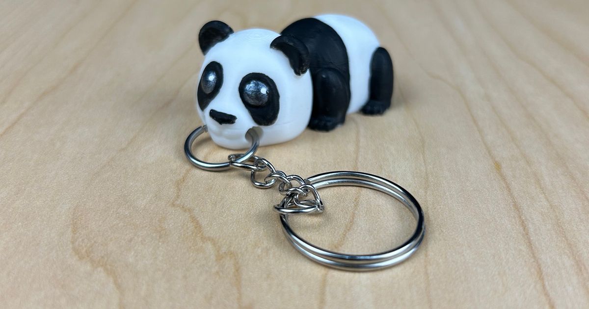 Panda Keychain by Built_Over_Bot | Printables Store