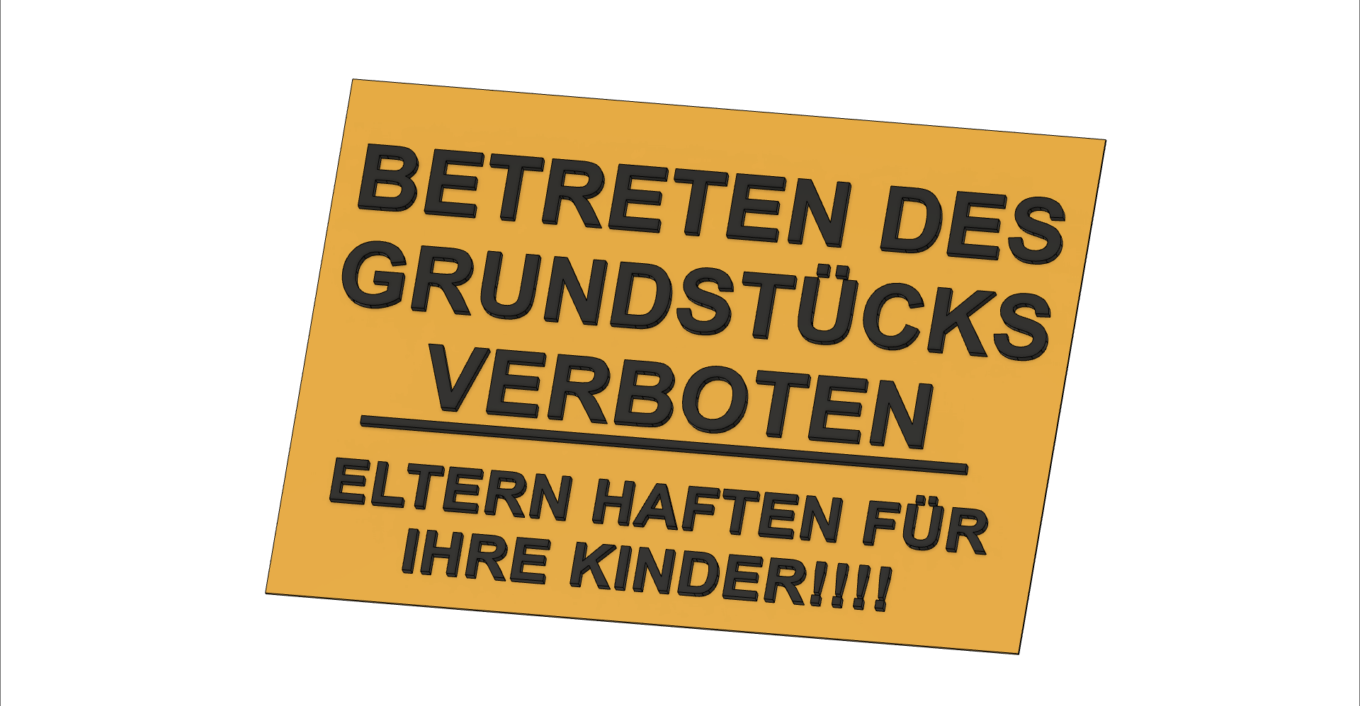 Betreten verboten Schild by Basti_sch_ | Download free STL model ...