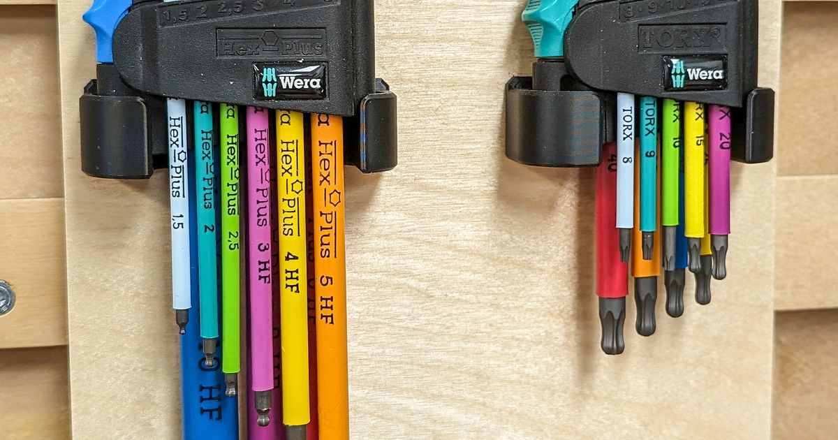 Wera Hex-Plus and Torx Alan Keys Holder by kerngebiet | Download free ...