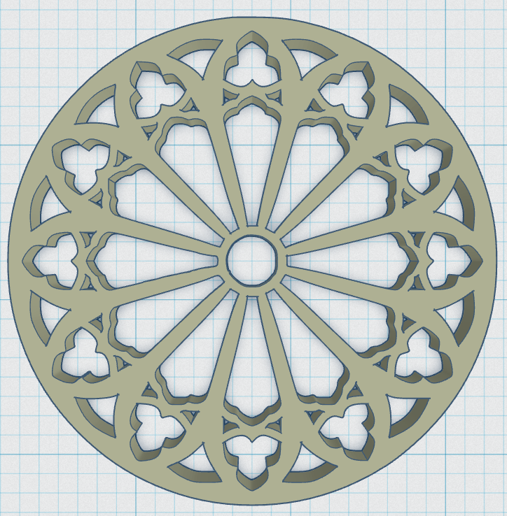 Gothic Rose Window Coaster 12 by Peter Ennist | Download free STL model ...