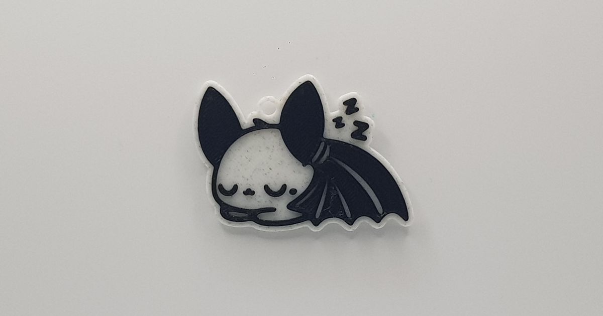 Sleeping Cute Bat Keychain by FC2M3D | Download free STL model ...