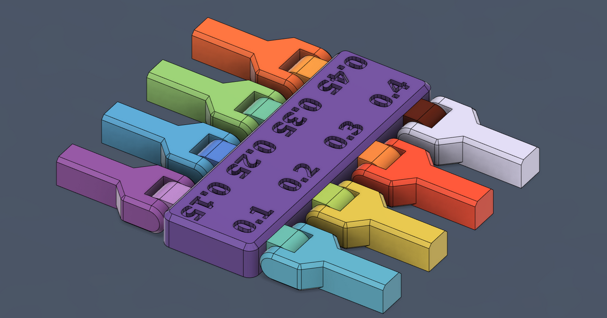 Print in Place Tolerance Test by Windrose | Download free STL model ...