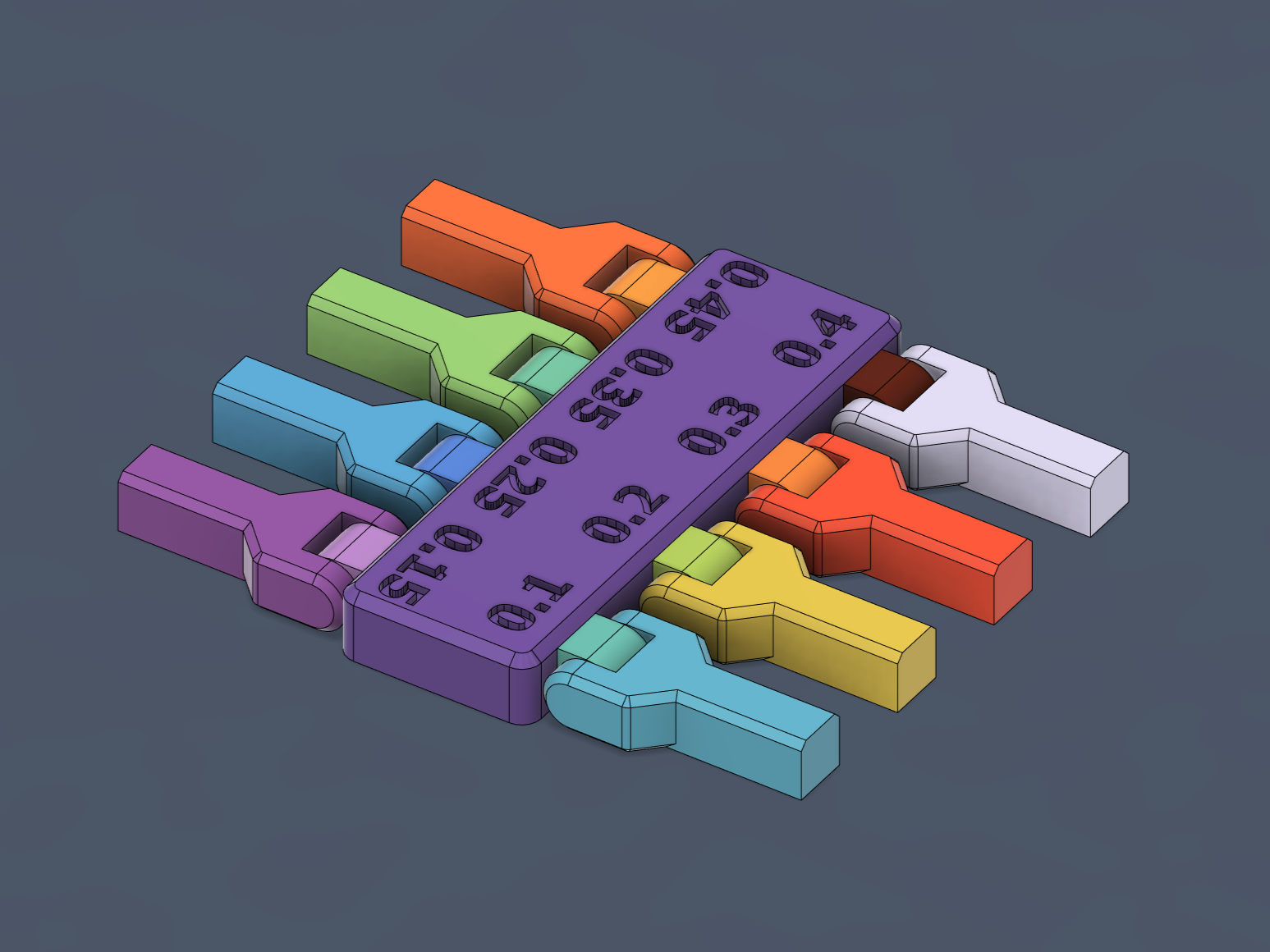 Print in Place Tolerance Test by Windrose | Download free STL model ...