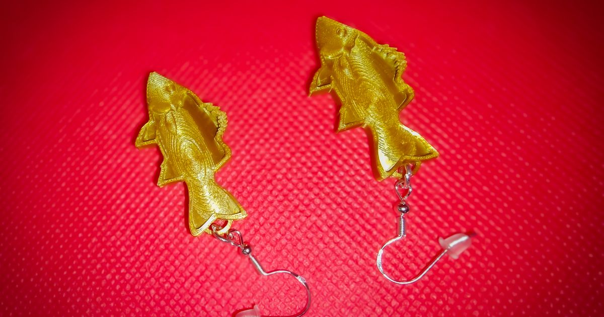 Fish Earrings by Jinivus 3D | Download free STL model | Printables.com