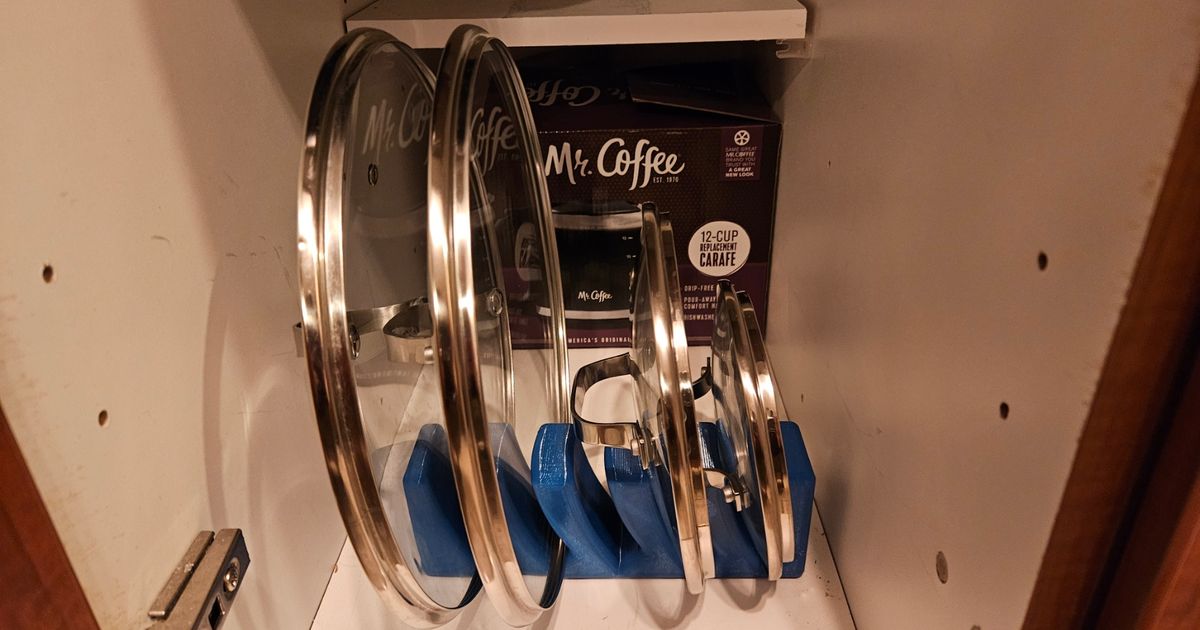 Pan lid rack (the rock) by Spatule36 | Download free STL model ...