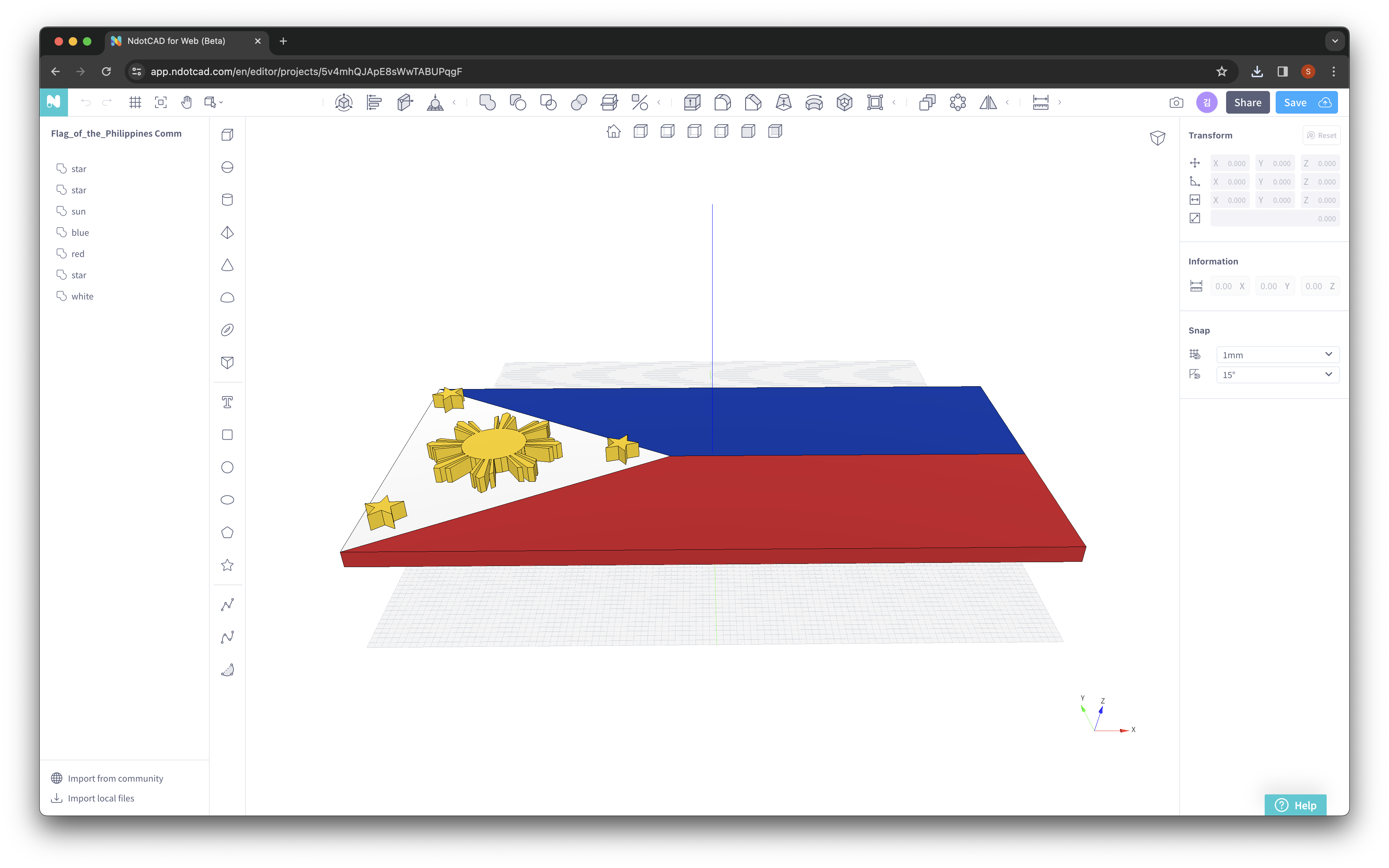 Flag of the Philippines by oasis | Download free STL model | Printables.com Flag of the Philippines by oasis | Download free STL model | Printables.com